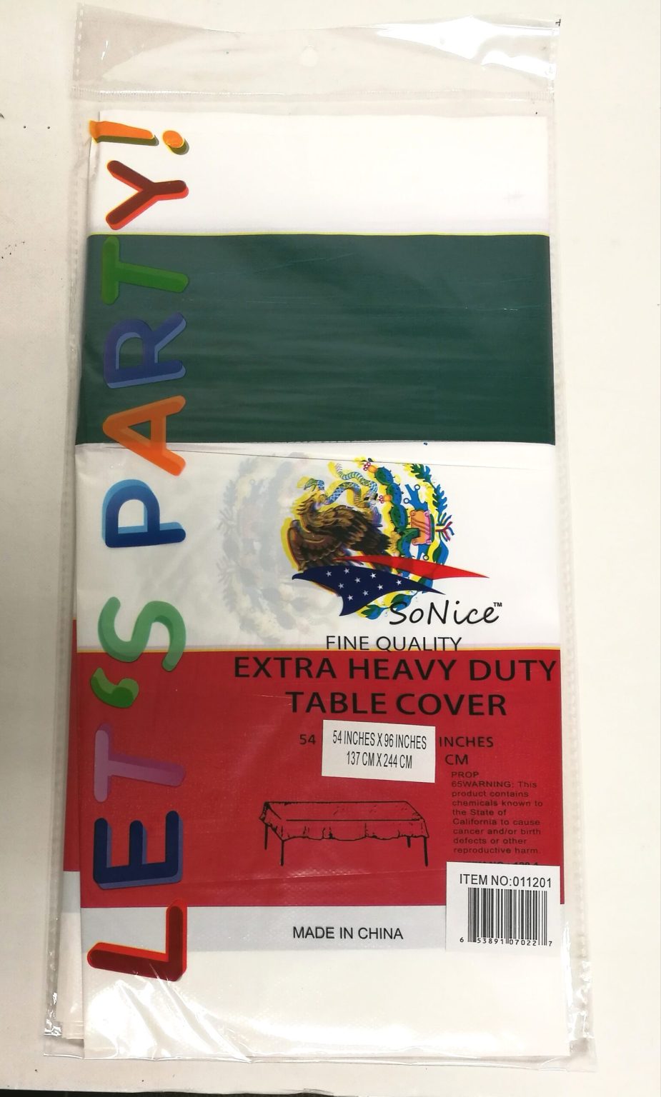 Mexico Flag Table Cover | Wholesale Party Supplies