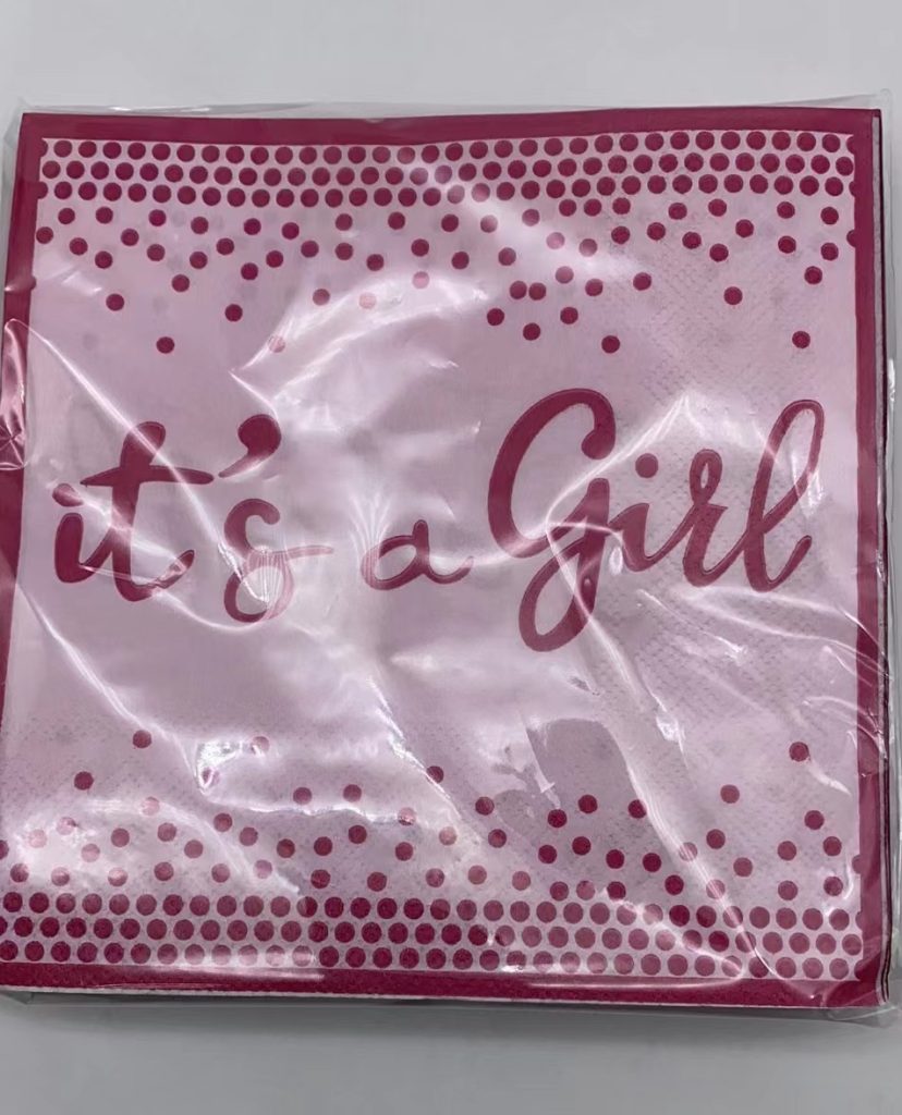 Themed Paper Napkins, 24CT Baby Shower It's a Girl — Buy Wholesale at ...