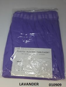 Lavender Plastic Table Skirt | Wholesale Party Table Decor