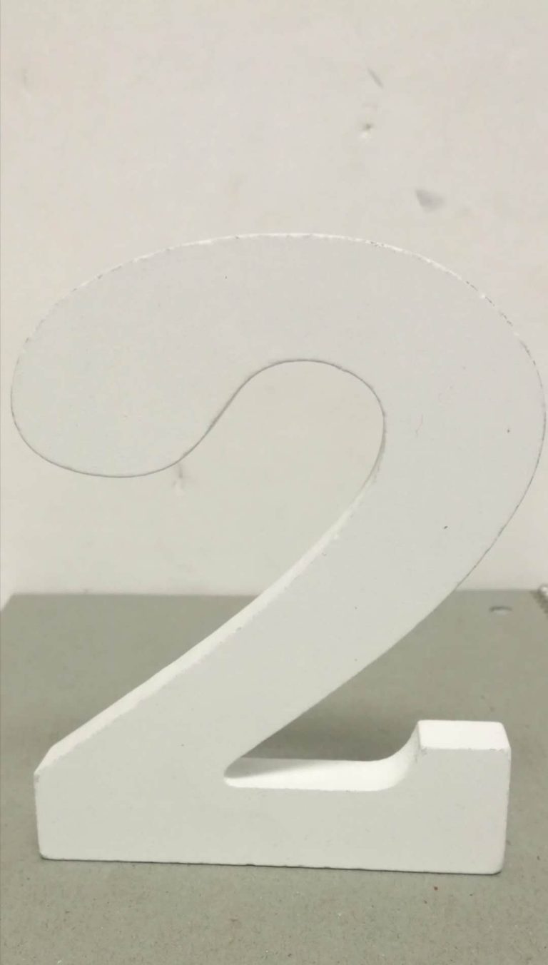 5" WHITE STANDING WOODEN NUMBER — Buy Wholesale at SoNice Party