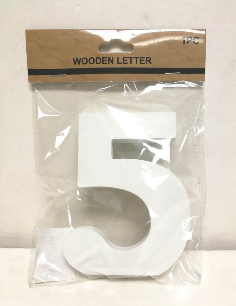 5" WHITE STANDING WOODEN NUMBER — Buy Wholesale at SoNice Party