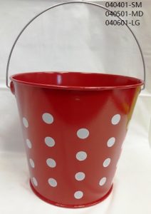 6" Polka Dots Metal Tin Pails — Buy Wholesale at SoNice Party
