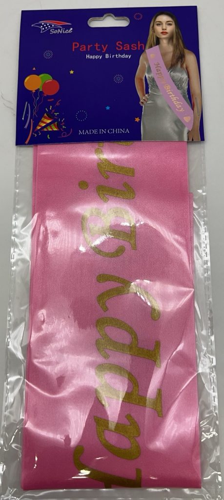 Light Pink Happy Birthday Party Sash | Wholesale – SoNice Party